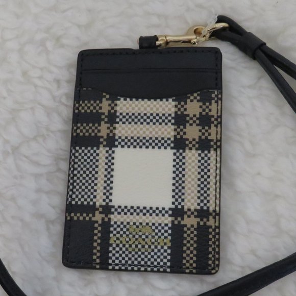 Coach | Accessories | Coach Id Lanyard With Garden Plaid Print ...